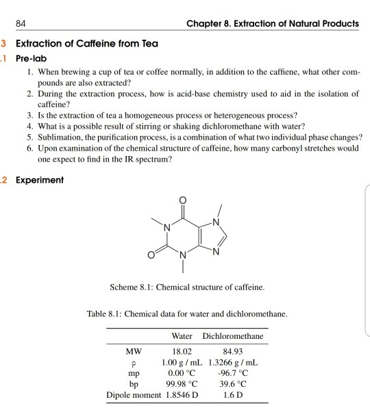 Solved 84 Chapter 8. Extraction of Natural Products 3 | Chegg.com