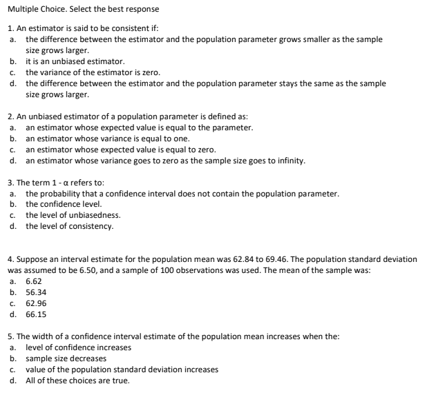 Solved Multiple Choice. Select the best response 1. An | Chegg.com
