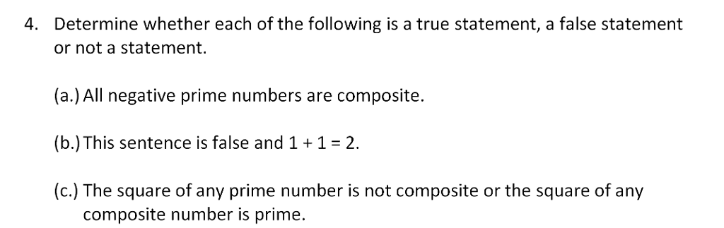 Solved Determine whether each of the following is a true | Chegg.com