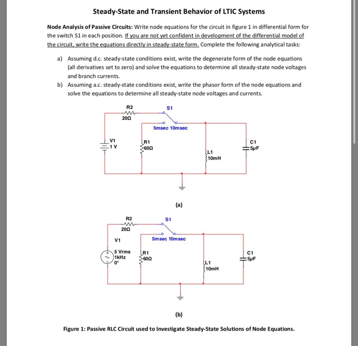 Solved Mesh Analysis of Passive RLC Circuits: Write mesh | Chegg.com