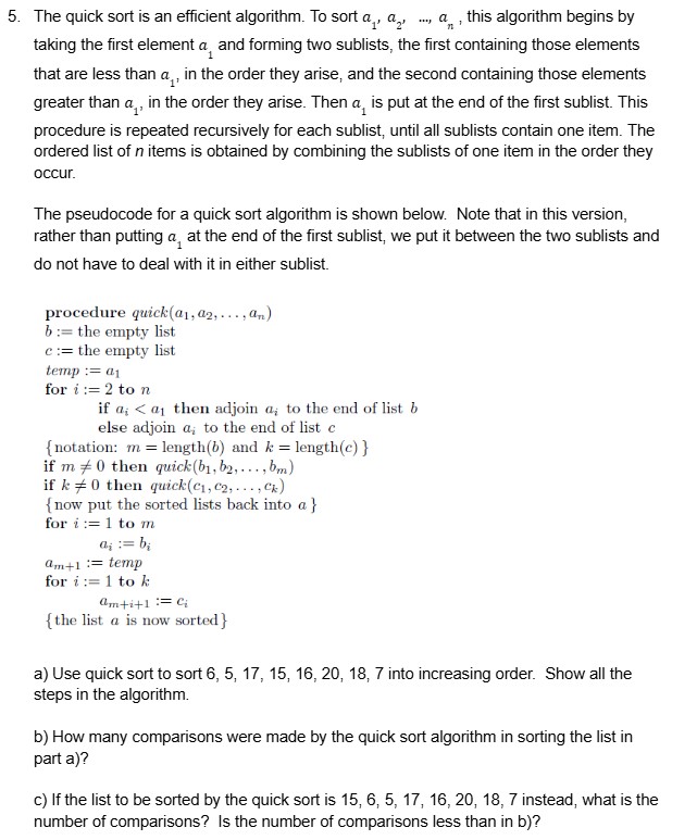 Solved Please show steps for all parts of the question, | Chegg.com