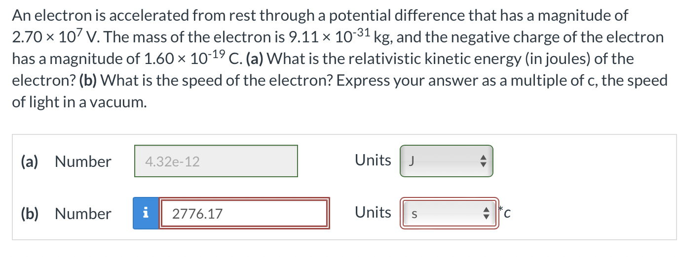 Solved An electron is accelerated from rest through a | Chegg.com