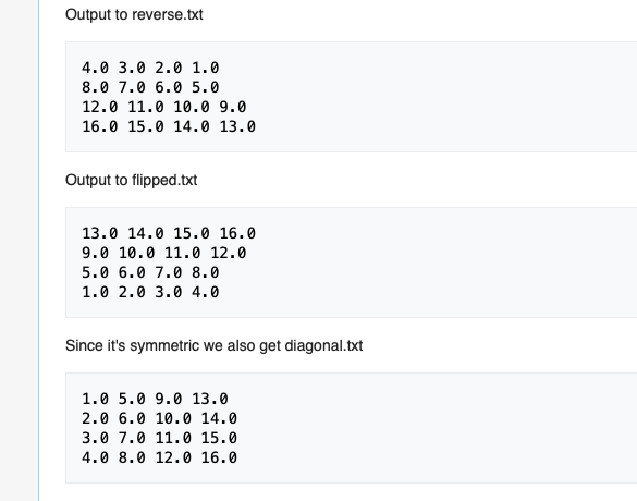 Solved Output to reverse.txt 4.0 3.0 2.0 1.0 8.0 7.0 6.0 | Chegg.com