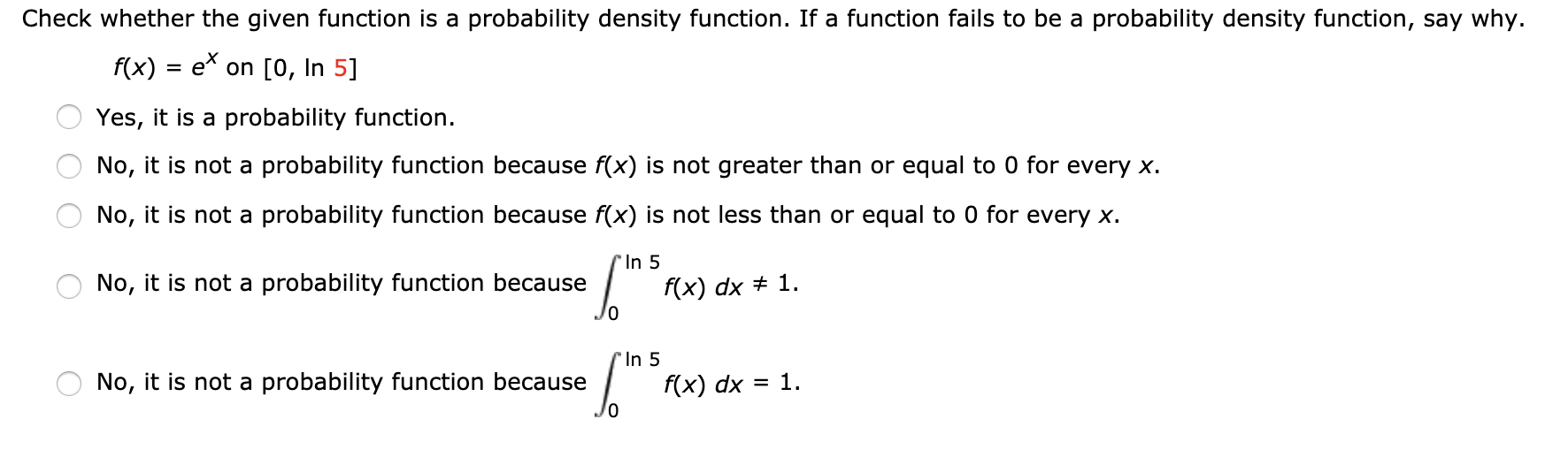 Solved Check whether the given function is a probability | Chegg.com