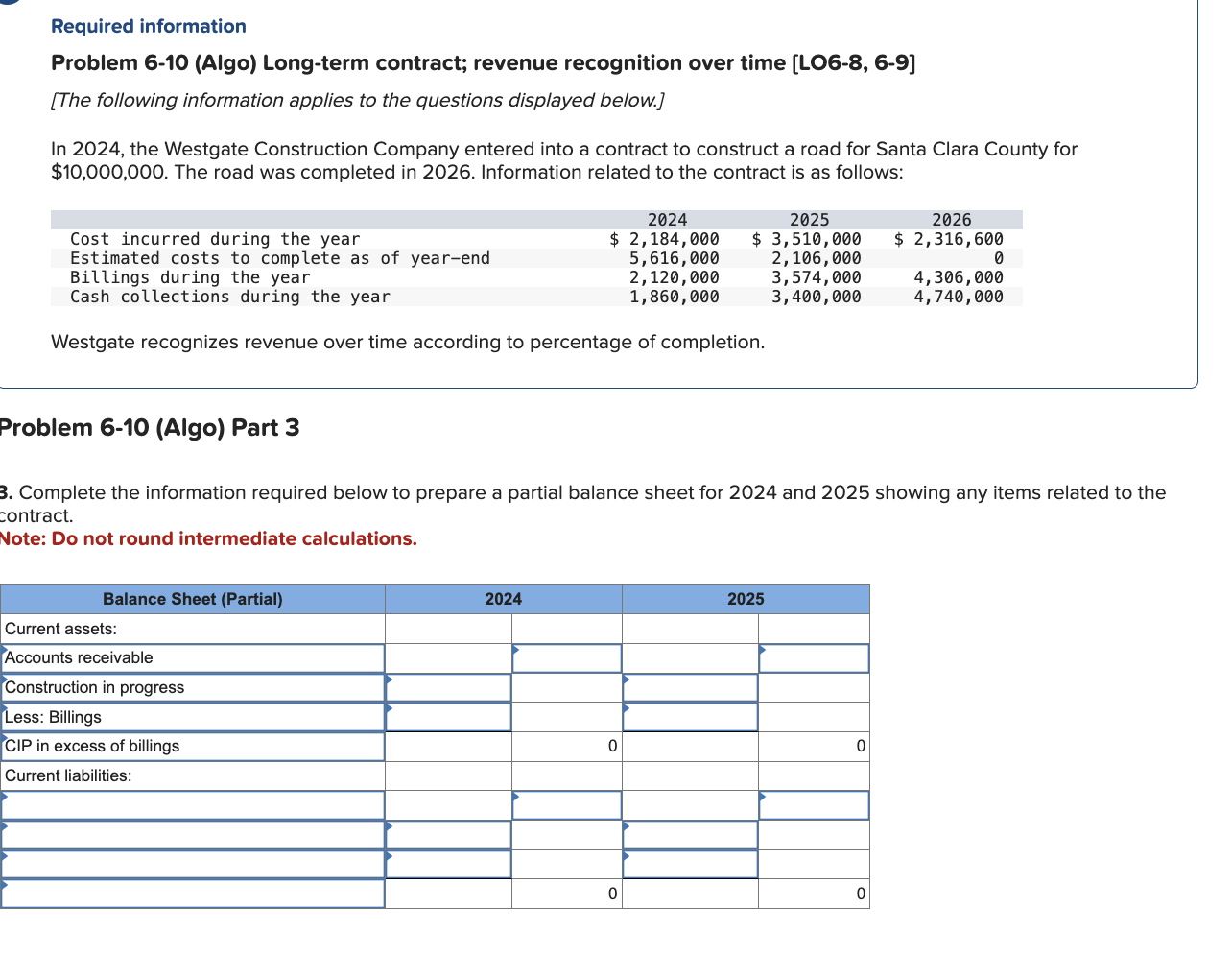 Solved 3 ﻿Required informationProblem 6-10 (Algo) ﻿Long-term | Chegg.com