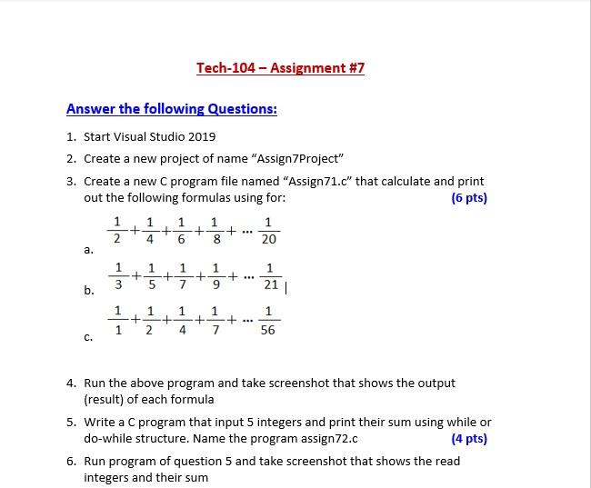 Solved Answer the following Questions: Start Visual Studio | Chegg.com