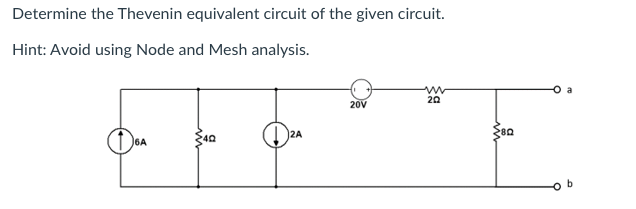 Solved Determine the Thevenin equivalent circuit of the | Chegg.com