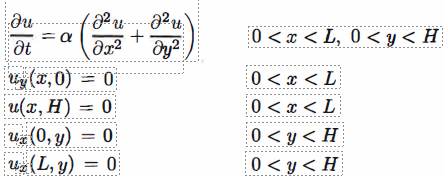 Solved 2. Solve the two-dimensional heat equation for heat | Chegg.com