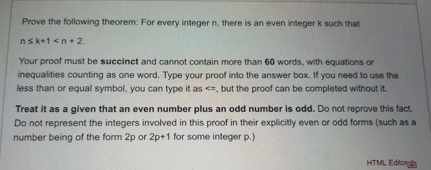 Solved Prove the following theorem: For every integer n, | Chegg.com
