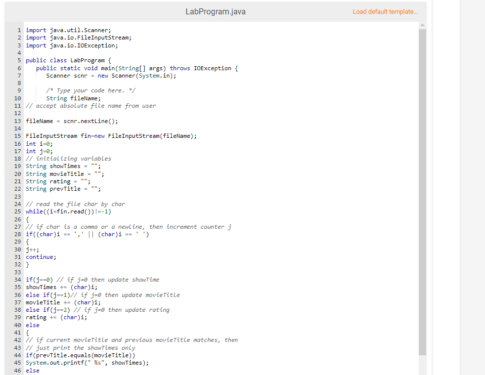 Solved Write a program that reads movie data from a csv | Chegg.com