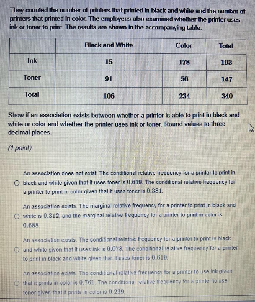 They counled the number of pinters that printed in | Chegg.com