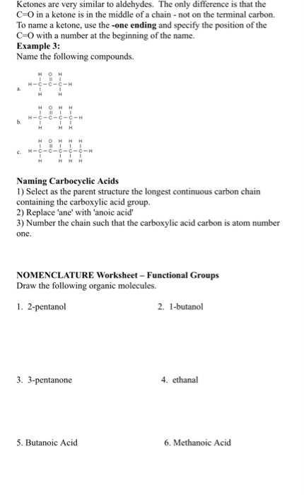 Solved Basic Organic Nomenclature Packet NOMENCLATURE | Chegg.com