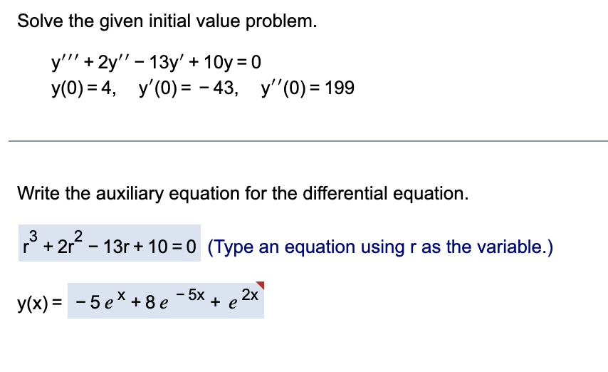Solved the answer is already provided for this problem | Chegg.com