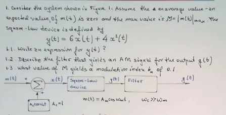 Solved 1. Consider the system shown in Figure 1. Assume the | Chegg.com