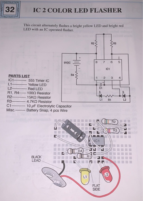 Solved Lab 32: IC 2 Color LED Flasher 1. Do you see a | Chegg.com