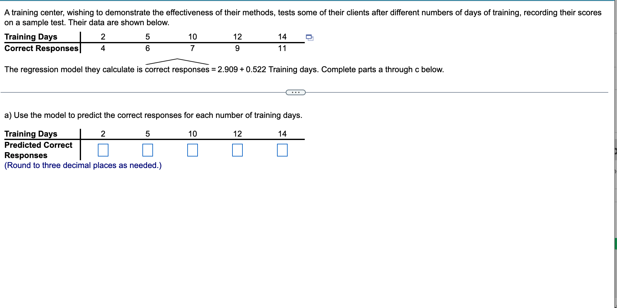 Solved A training center, wishing to demonstrate the | Chegg.com
