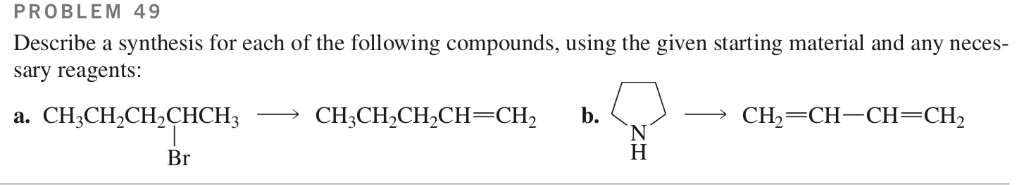 Solved PROBLEM 49 Describe a synthesis for each of the | Chegg.com