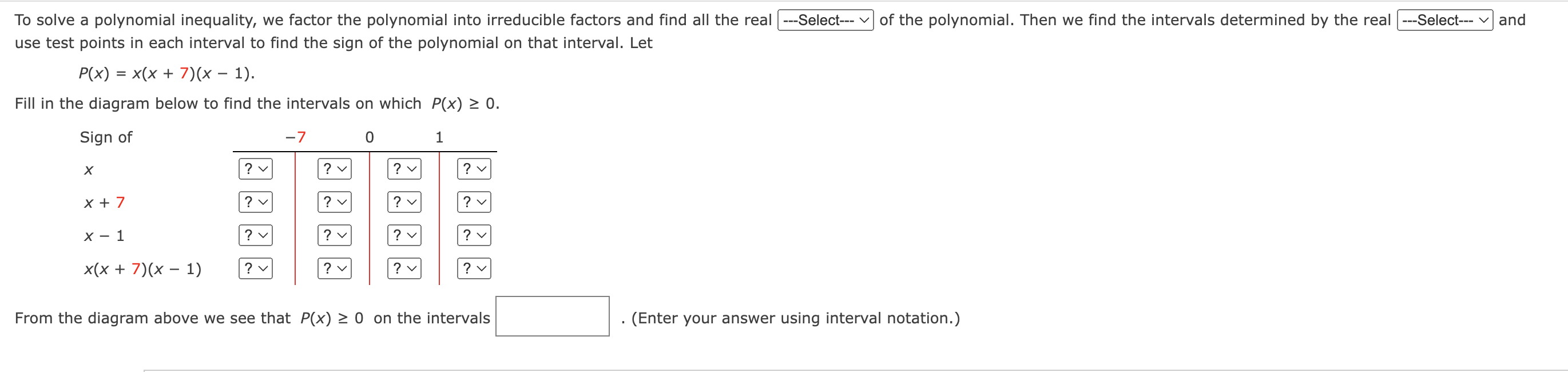 Solved To solve a polynomial inequality, we factor the | Chegg.com Solved To solve a polynomial inequality, we factor the | Chegg.com