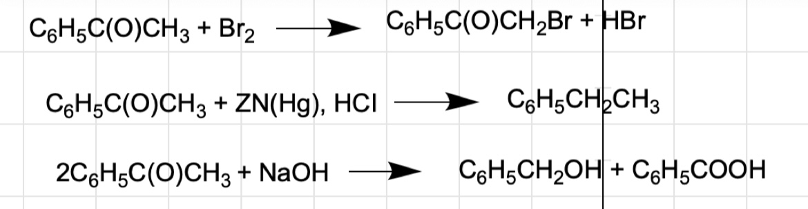 Solved CH3COC6H5+Br2 CH3COBrC6H5+HBr (C2H5)3 | Chegg.com