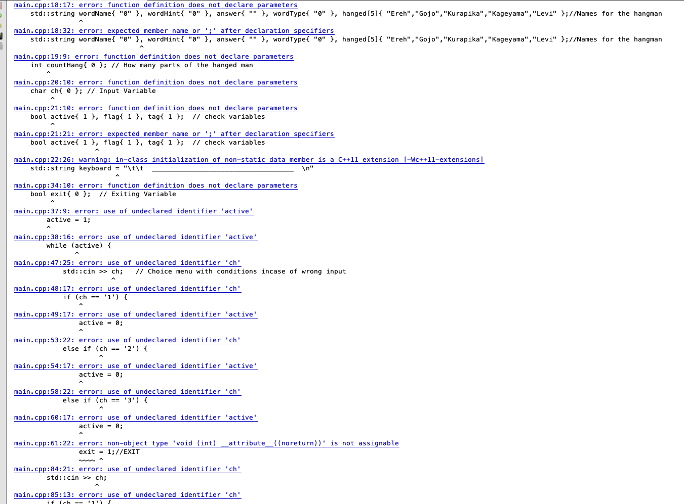 Solved My C Code Is Compiling And Runs Perfectly On Xcode 