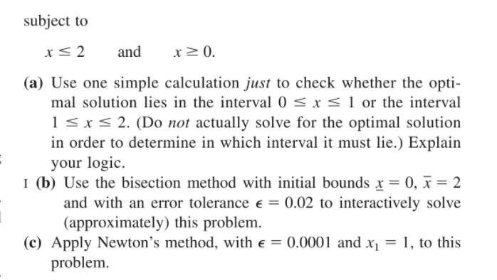 13.6-1. Reconsider the one-variable convex | Chegg.com