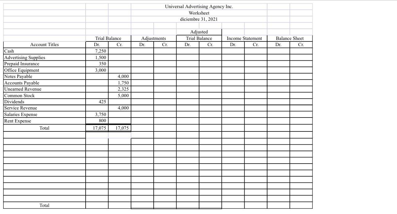 Solved Perform all accounting adjustment transactions (photo | Chegg.com