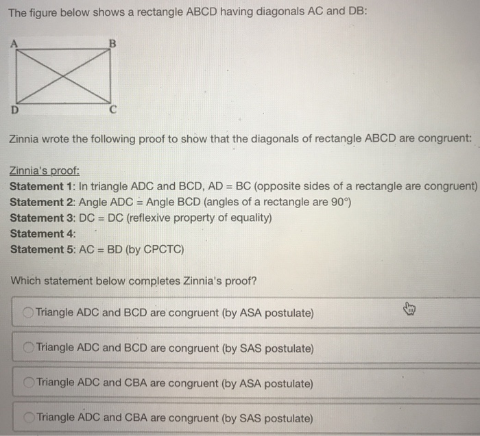 Solved The figure below shows a rectangle ABCD having | Chegg.com