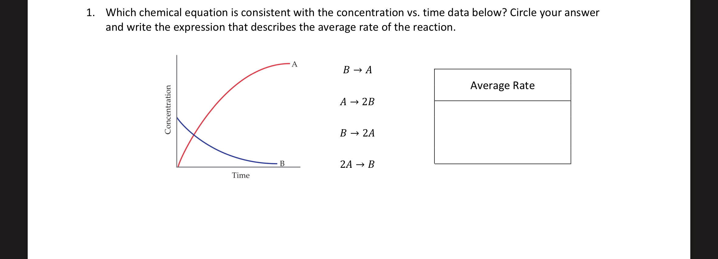 Solved 1. Which chemical equation is consistent with the | Chegg.com