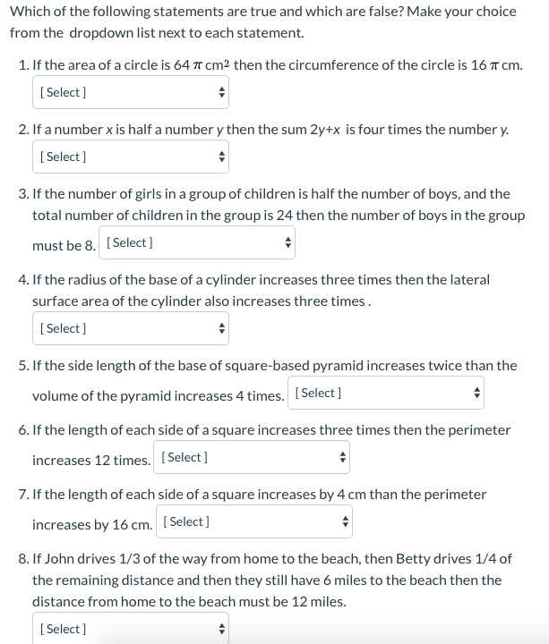 Solved Which of the following statements are true and which | Chegg.com