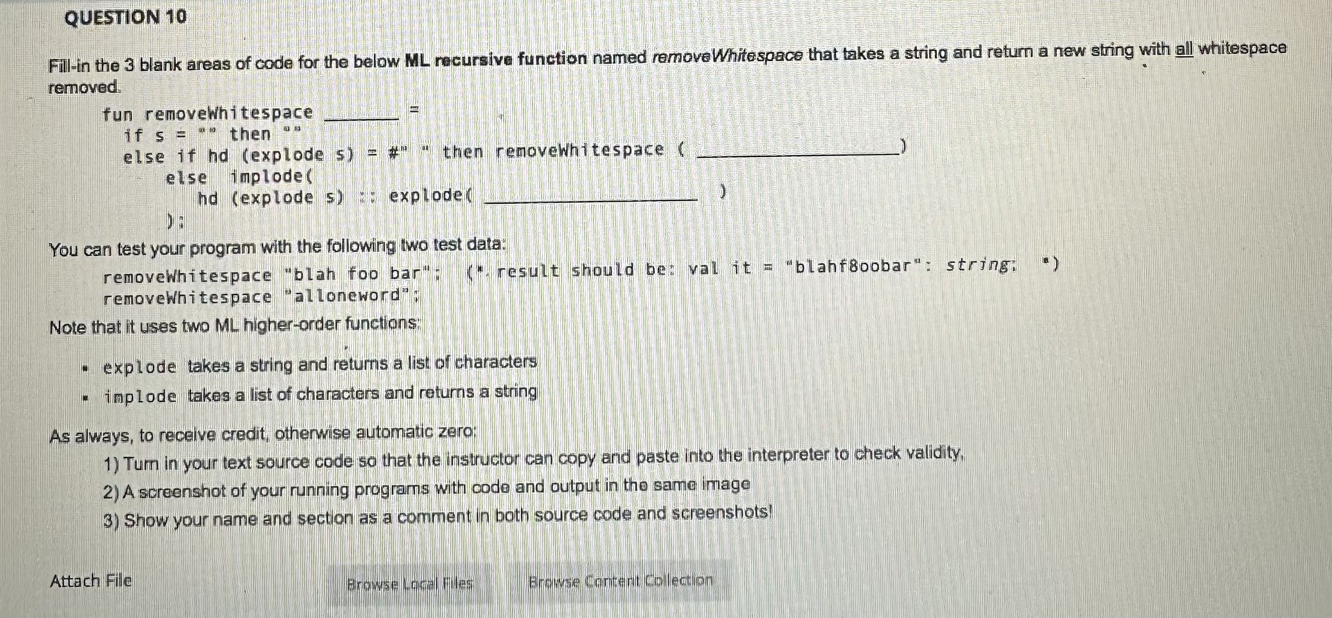 Solved Fill=in the 3 blank areas of cade for the below ML | Chegg.com