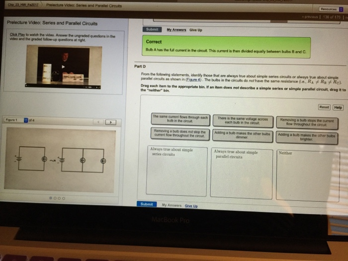 Solved Prelecture Video: Series and Parallel Circuits | Chegg.com
