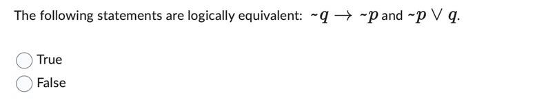 Solved The following statements are logically equivalent: | Chegg.com