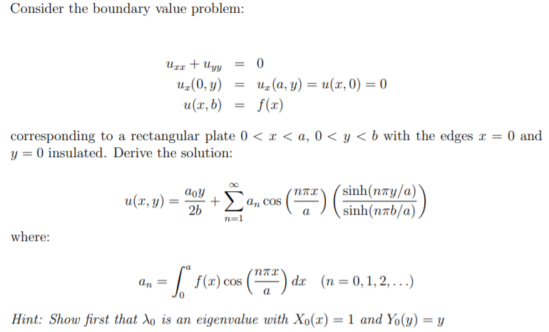 Solved Consider the boundary value problem: Urr + Uyy | Chegg.com
