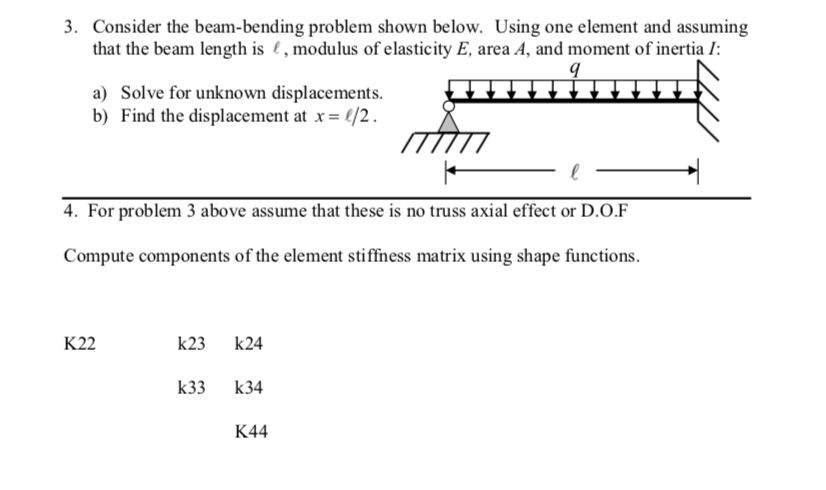 Solved 3. Consider the beam-bending problem shown below. | Chegg.com
