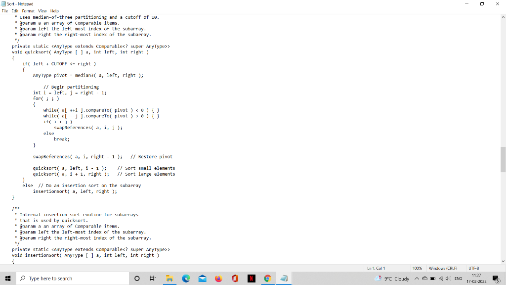 Sequences (1) - Notepad Eile Edit Format View Help | Chegg.com