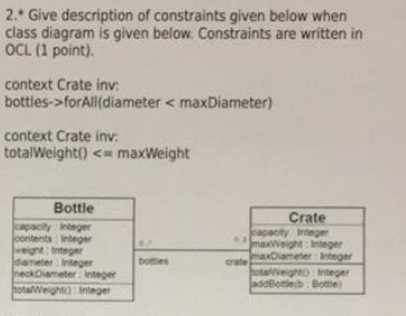 Solved 2. Give description of constraints given below when | Chegg.com