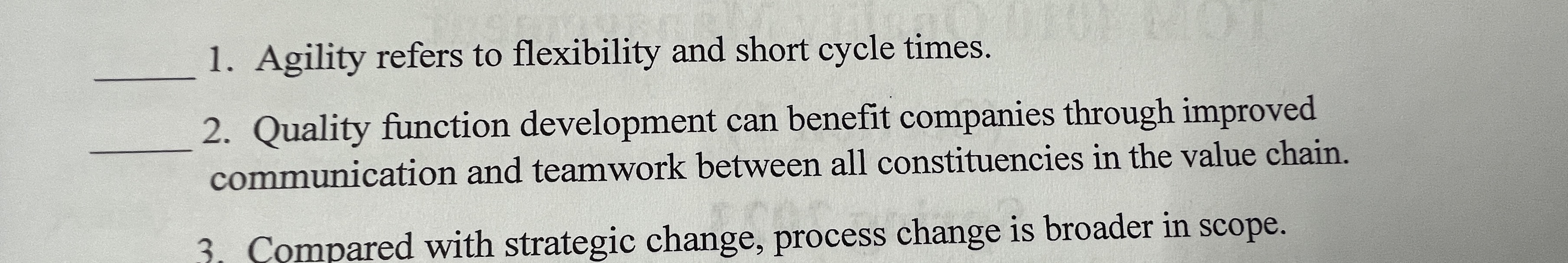 1. Agility refers to flexibility and short cycle | Chegg.com