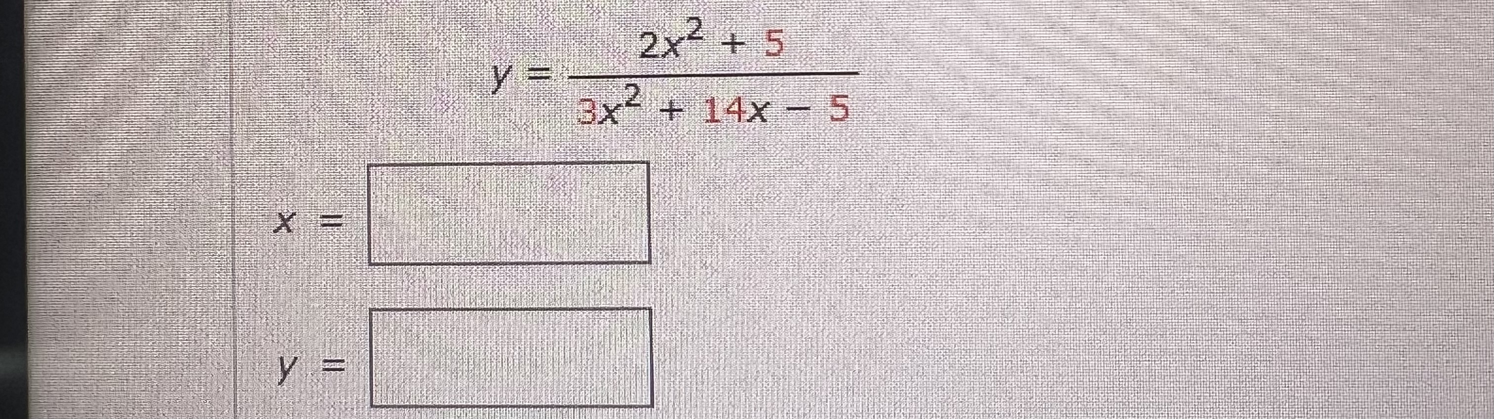 Solved Y 3x2 14x 52x2 5x Y Chegg