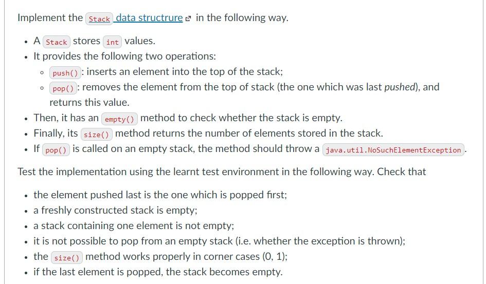 Solved Solve exercise in Java. Use unit testing for testing | Chegg.com