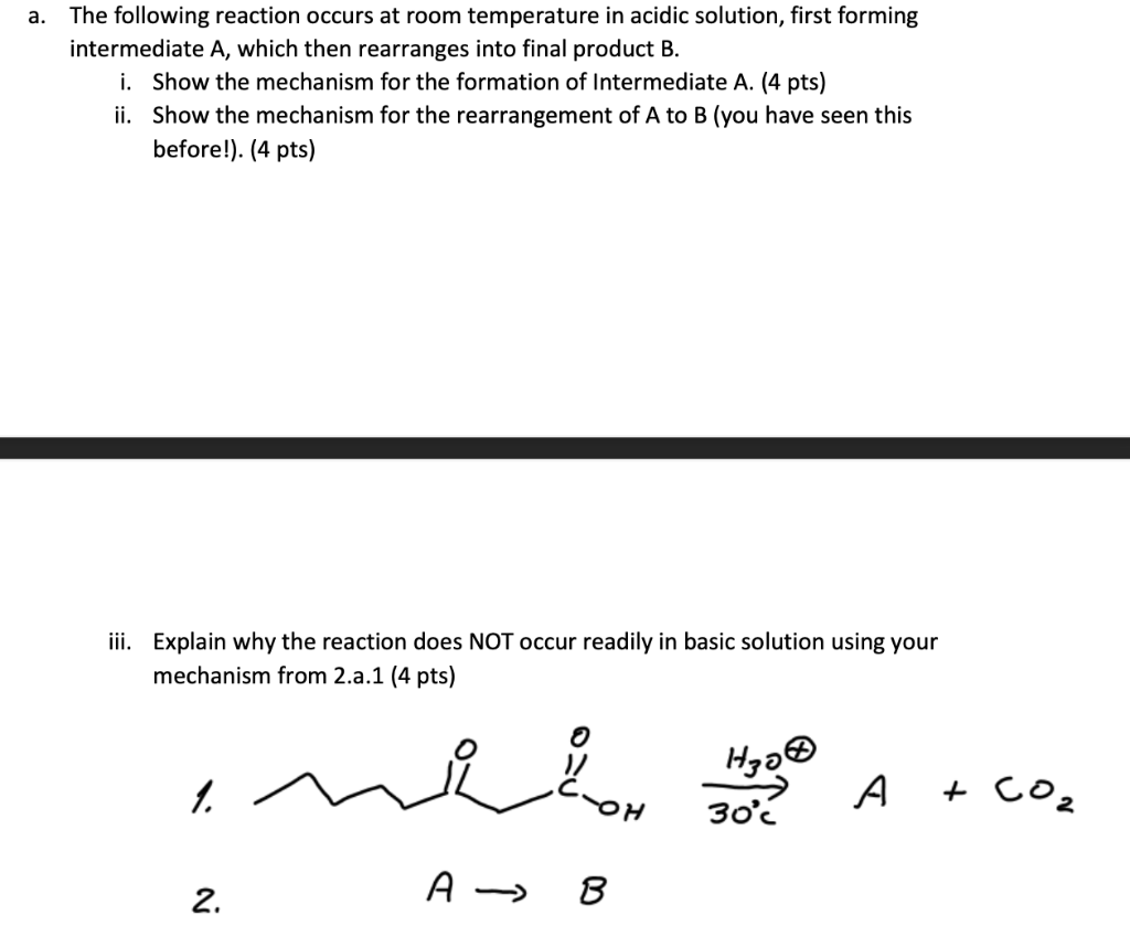 a. The following reaction occurs at room temperature | Chegg.com