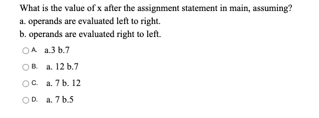 Solved Question 5 Consider The Following C Program Int Fun 8062