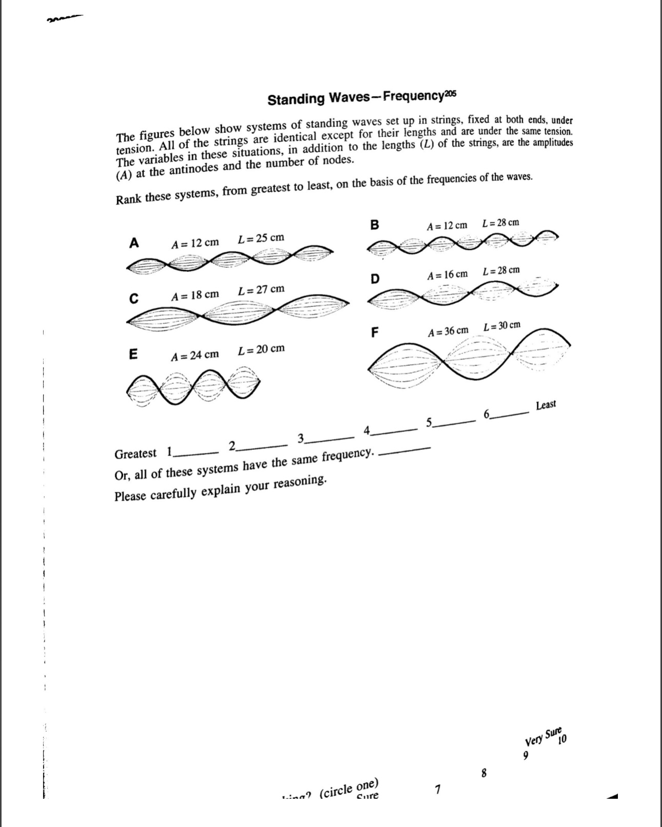 Solved Standing Waves Frequency 205 The Figures Below Show 
