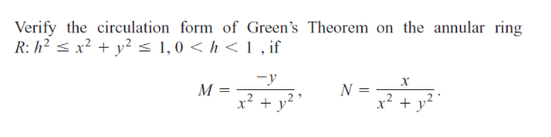 Solved Verify the circulation form of Green's Theorem on the | Chegg.com