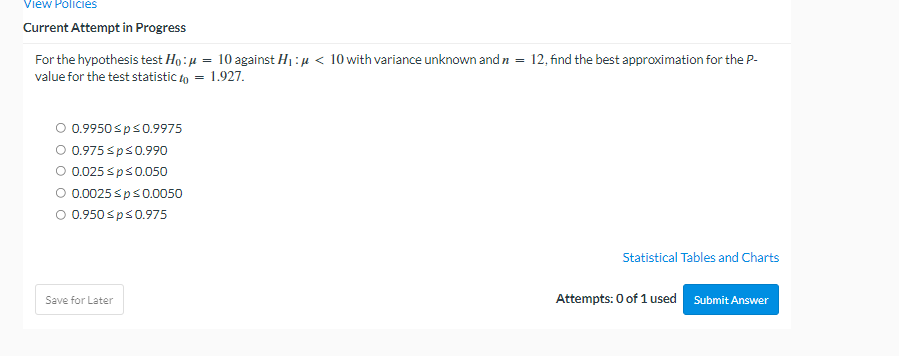 Solved View Policies Current Attempt in Progress = For the | Chegg.com