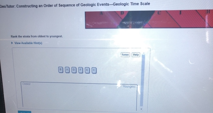 Solved Constructing an Order of Sequence of Geologic | Chegg.com