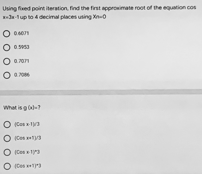 Solved Using fixed point iteration, find the first | Chegg.com