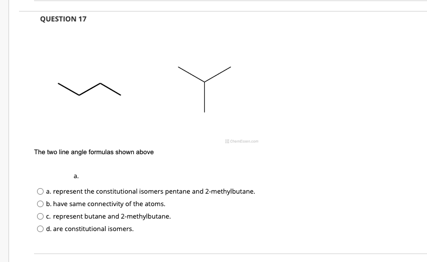 Solved QUESTION 17 ChemEsson.com The two line angle formulas | Chegg.com