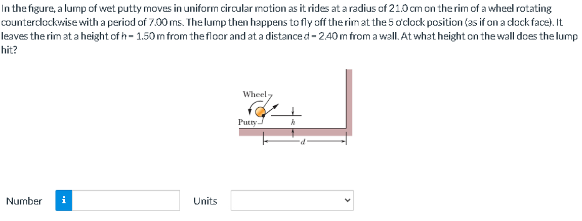 Solved In the figure, a lump of wet putty moves in uniform | Chegg.com
