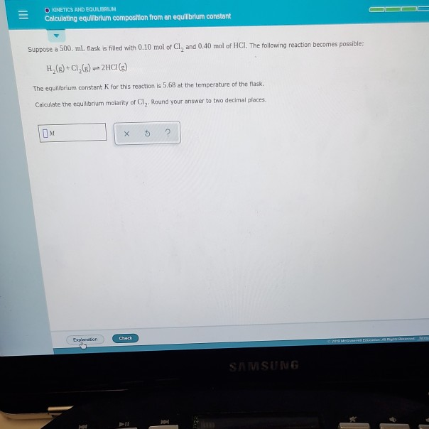 Solved = O KINETICS AND EQUILIBRIUM Calculating equilibrium | Chegg.com