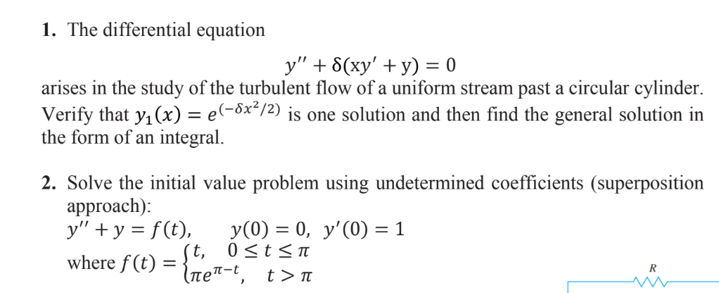 Solved Differential equation work. I need help with these | Chegg.com